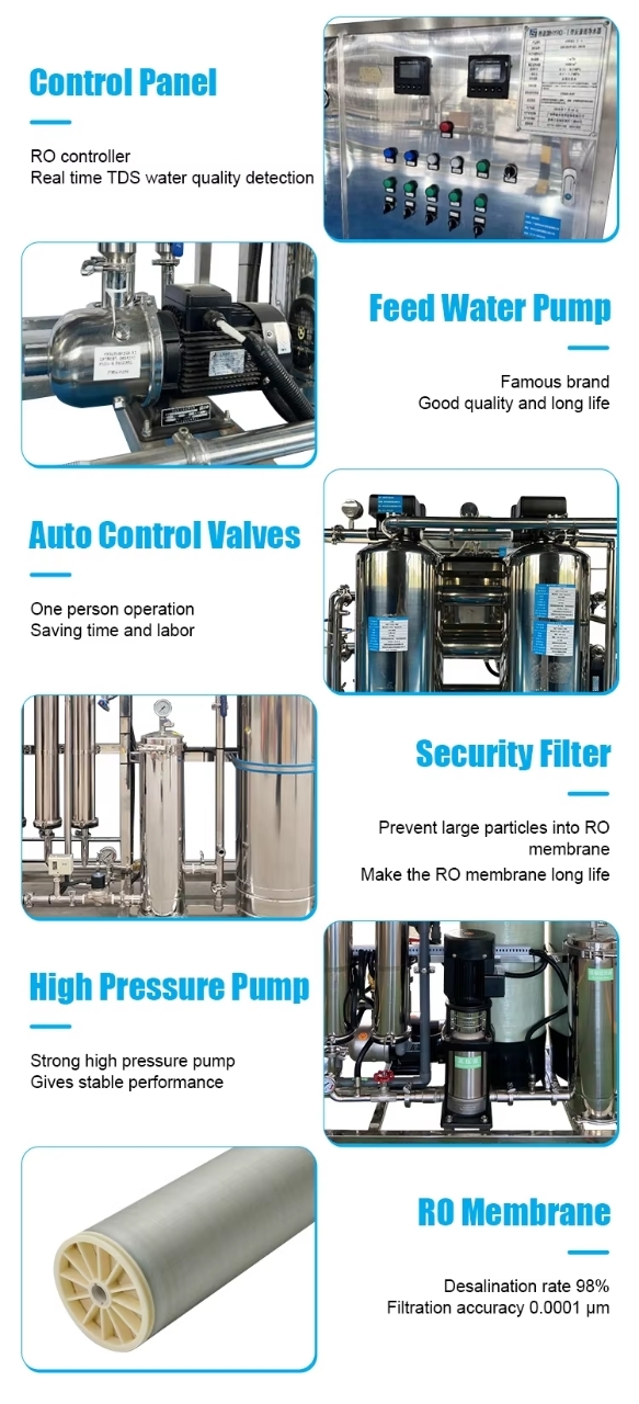 Single Stage 2000LPH RO Water Treatment System Industrial Water Filter ...